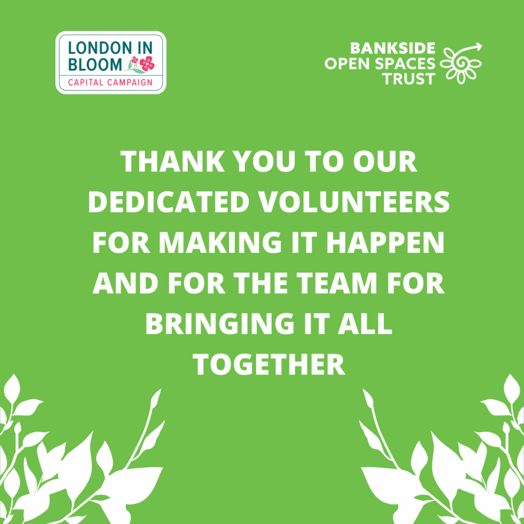 Bankside Strikes Gold at London in Bloom 2025 | Bankside Open Spaces Trust